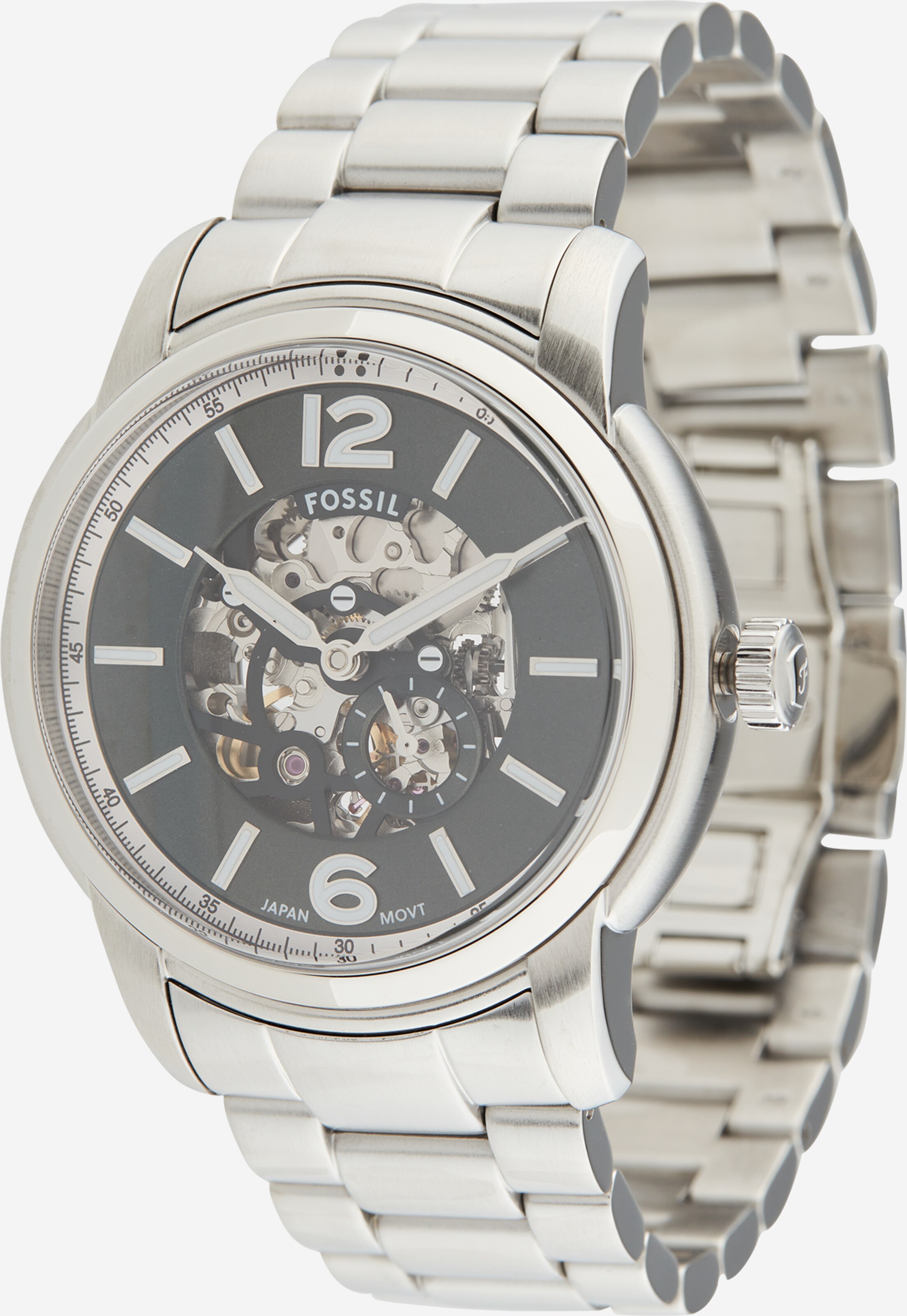 Sidabrinė FOSSIL Analoginis (įprasto dizaino) laikrodis 'HERITAGE ...