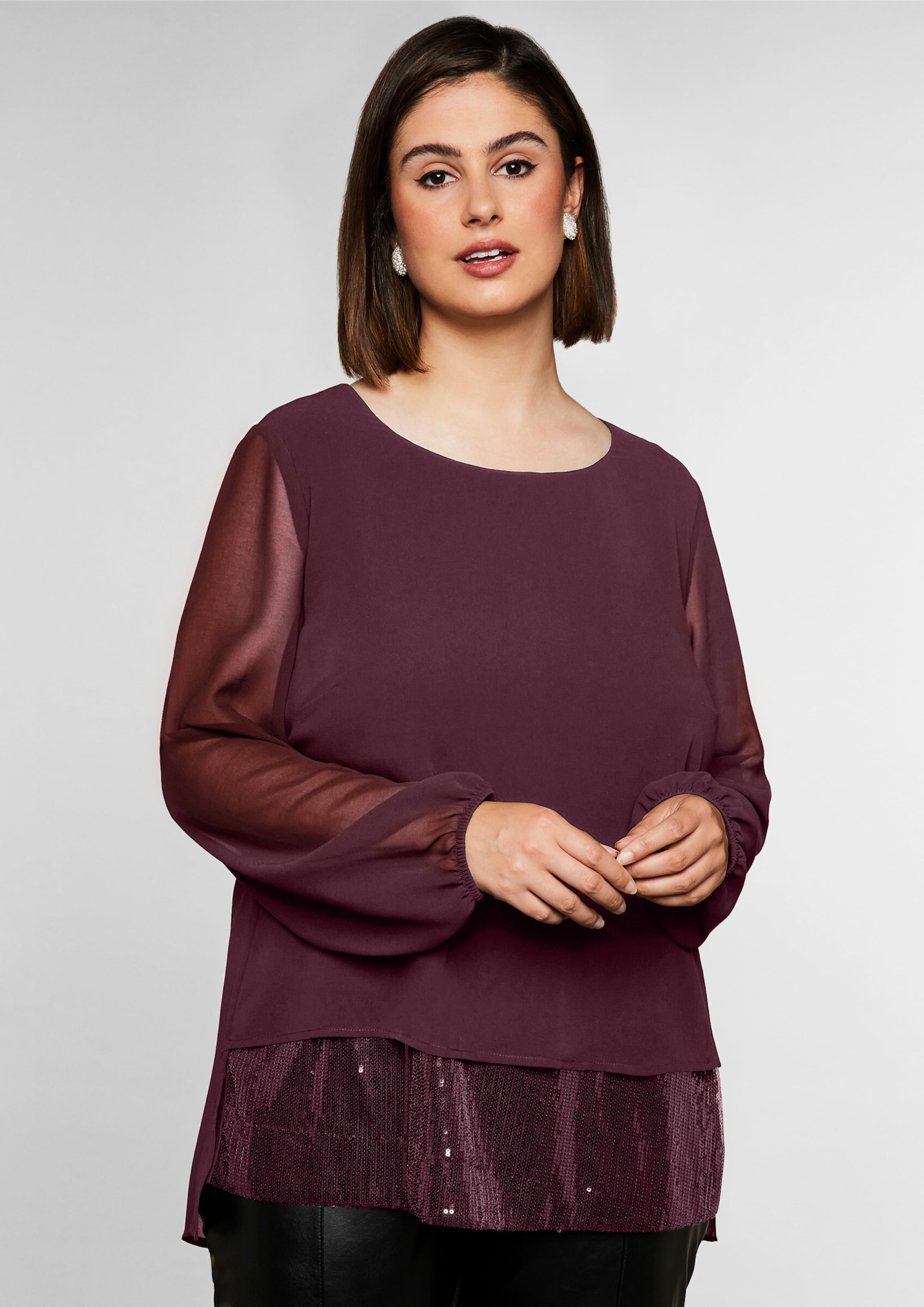 Burgundi Vörös SHEEGO Blúz | ABOUT YOU