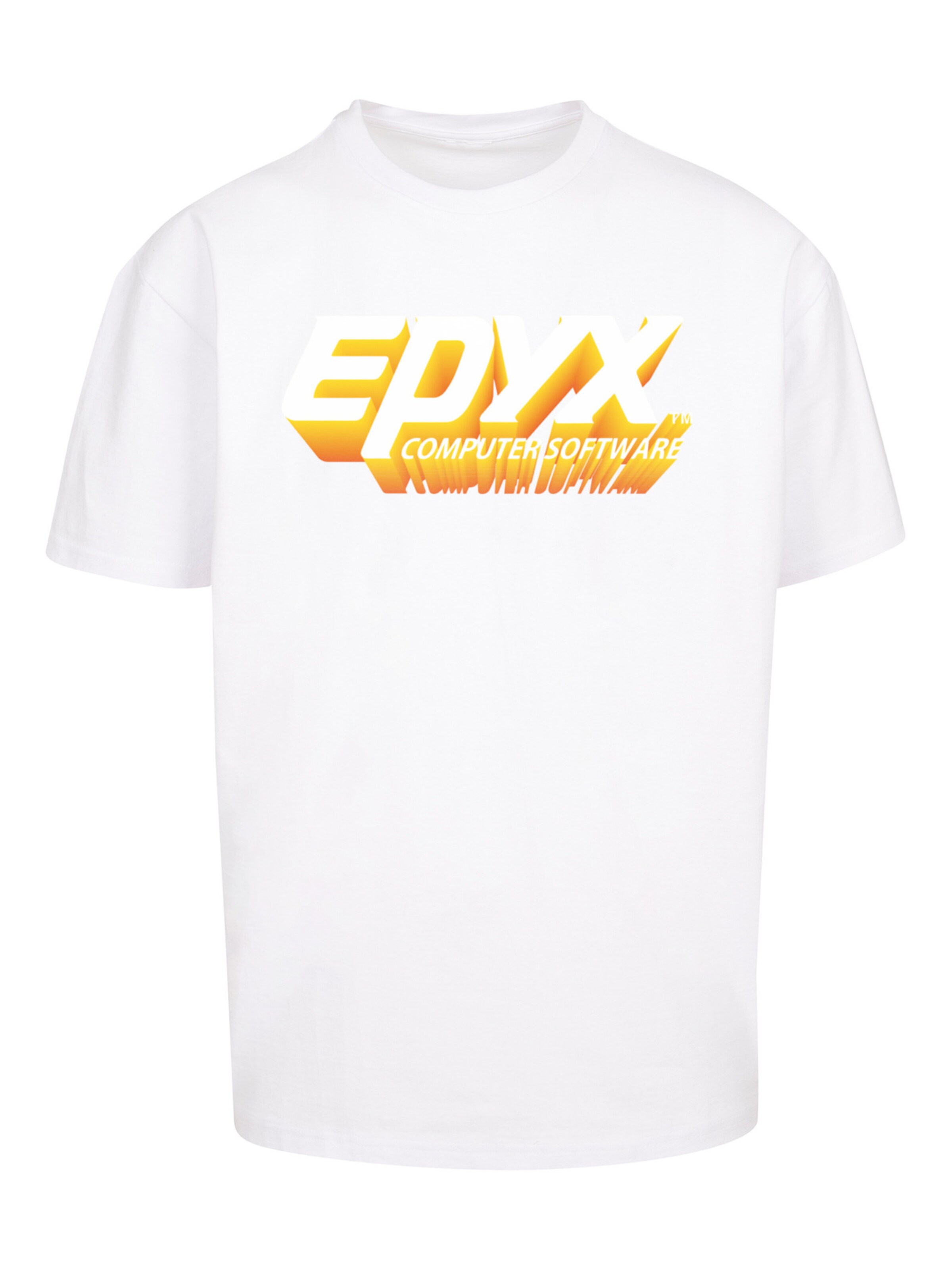 F4NT4STIC Shirt 'EPYX Logo 3D Retro Gaming SEVENSQUARED' in Weiß ...