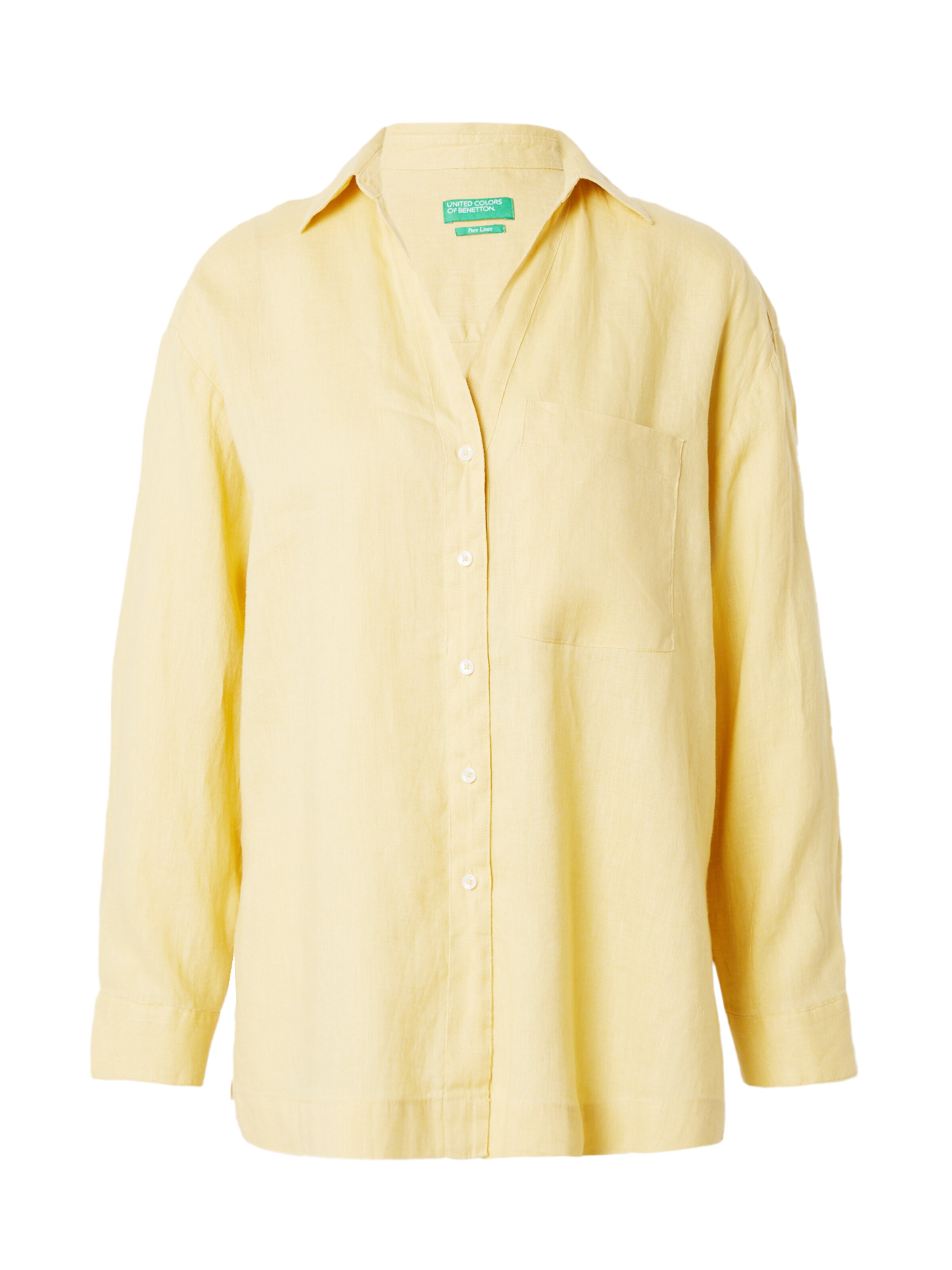 UNITED COLORS OF BENETTON Bluză pe Galben Pastel | ABOUT YOU