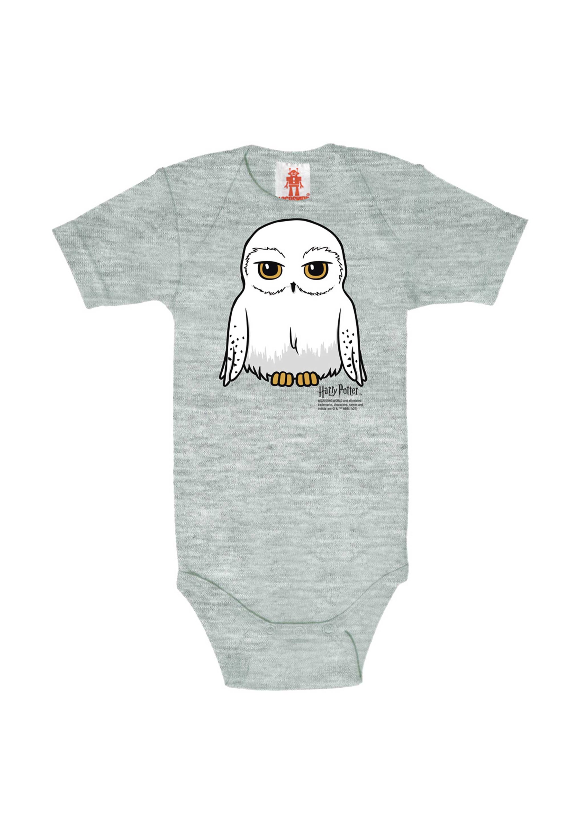 LOGOSHIRT Baby-Body 'Harry Potter - Hedwig' in Grau | ABOUT YOU