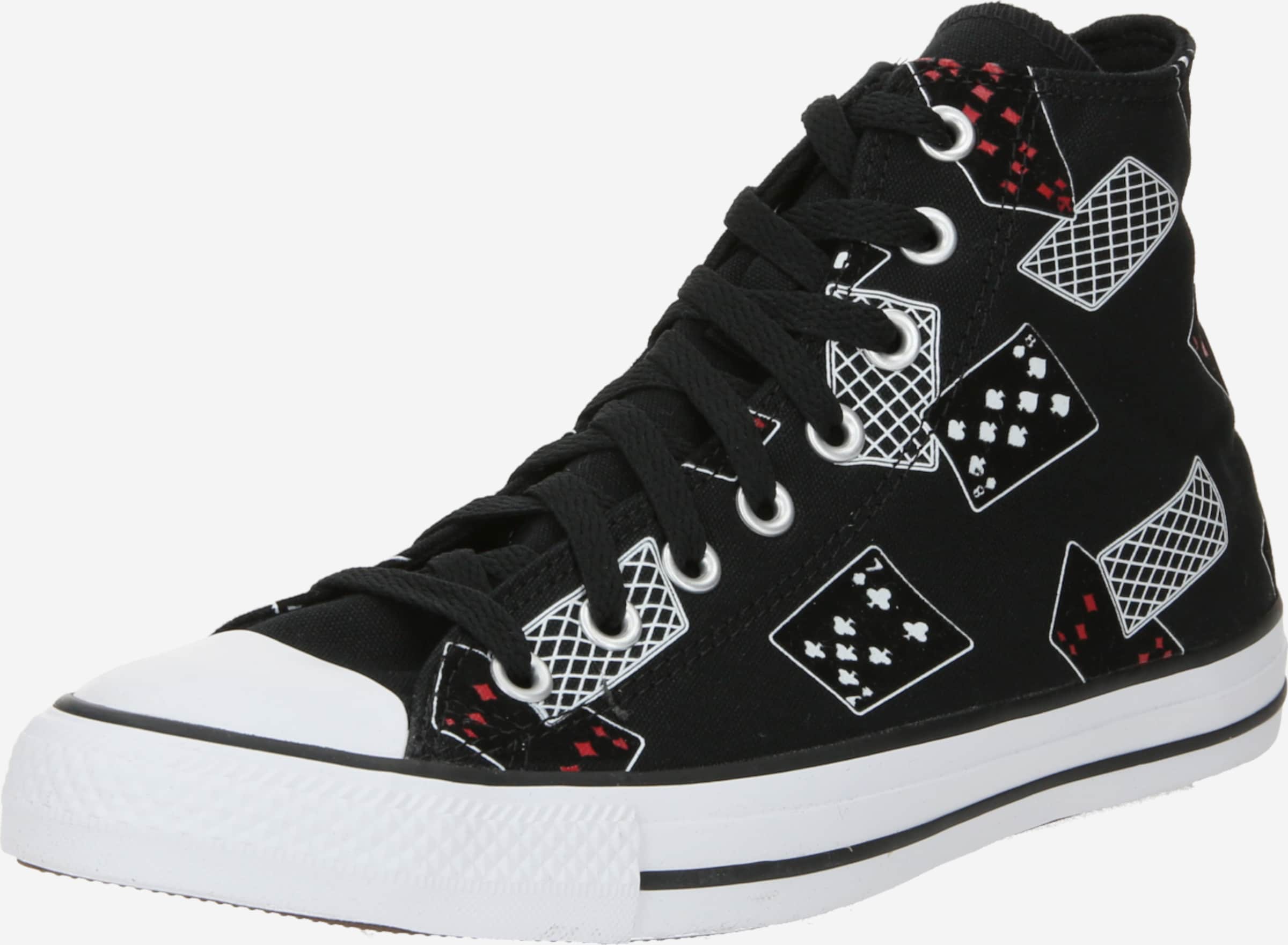 CONVERSE Visoke superge 'CHUCK TAYLOR ALL STAR CARDS' v Črna | ABOUT YOU