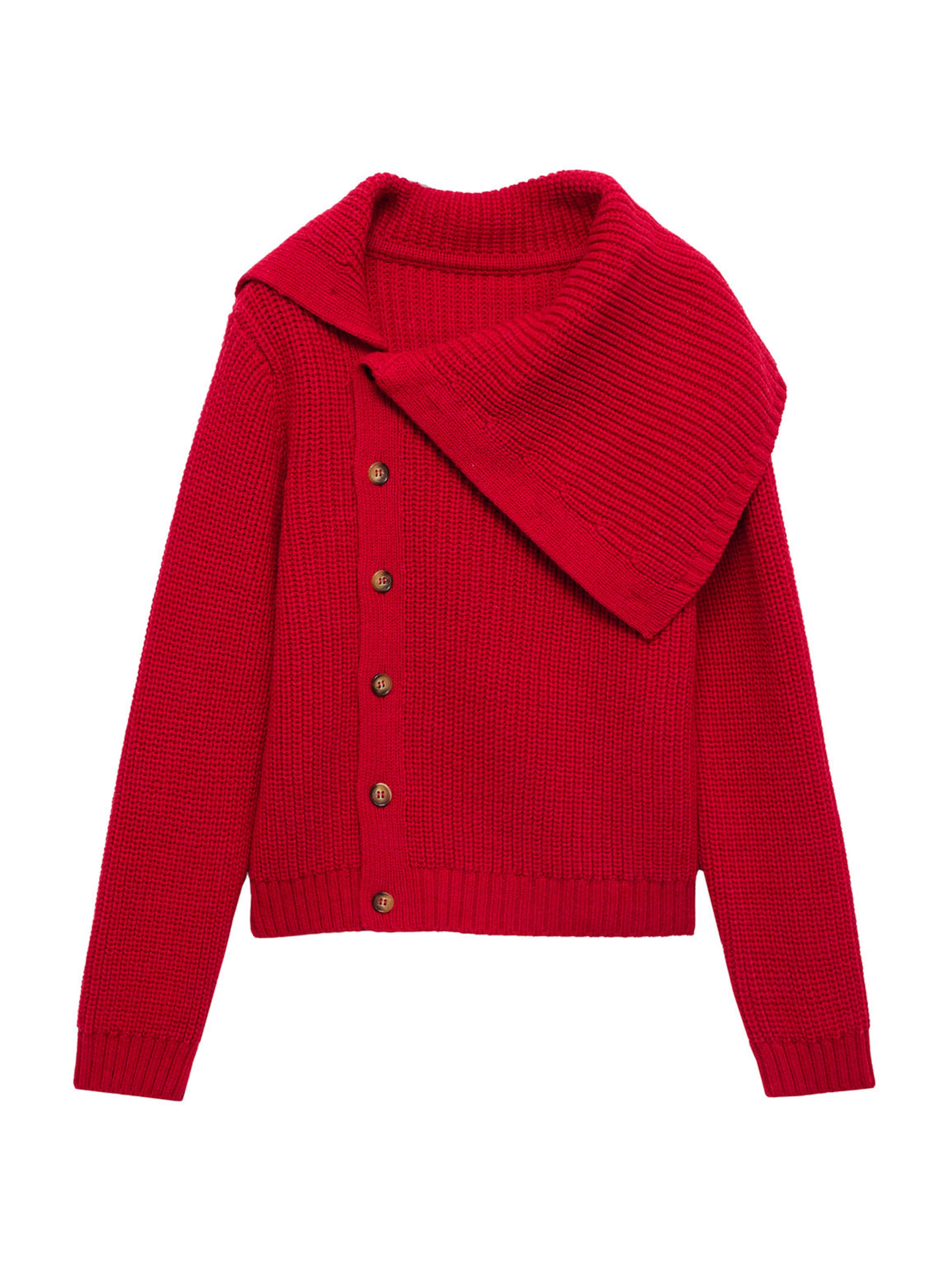 MANGO Gebreid vest 'Bonchini' in Rood | ABOUT YOU