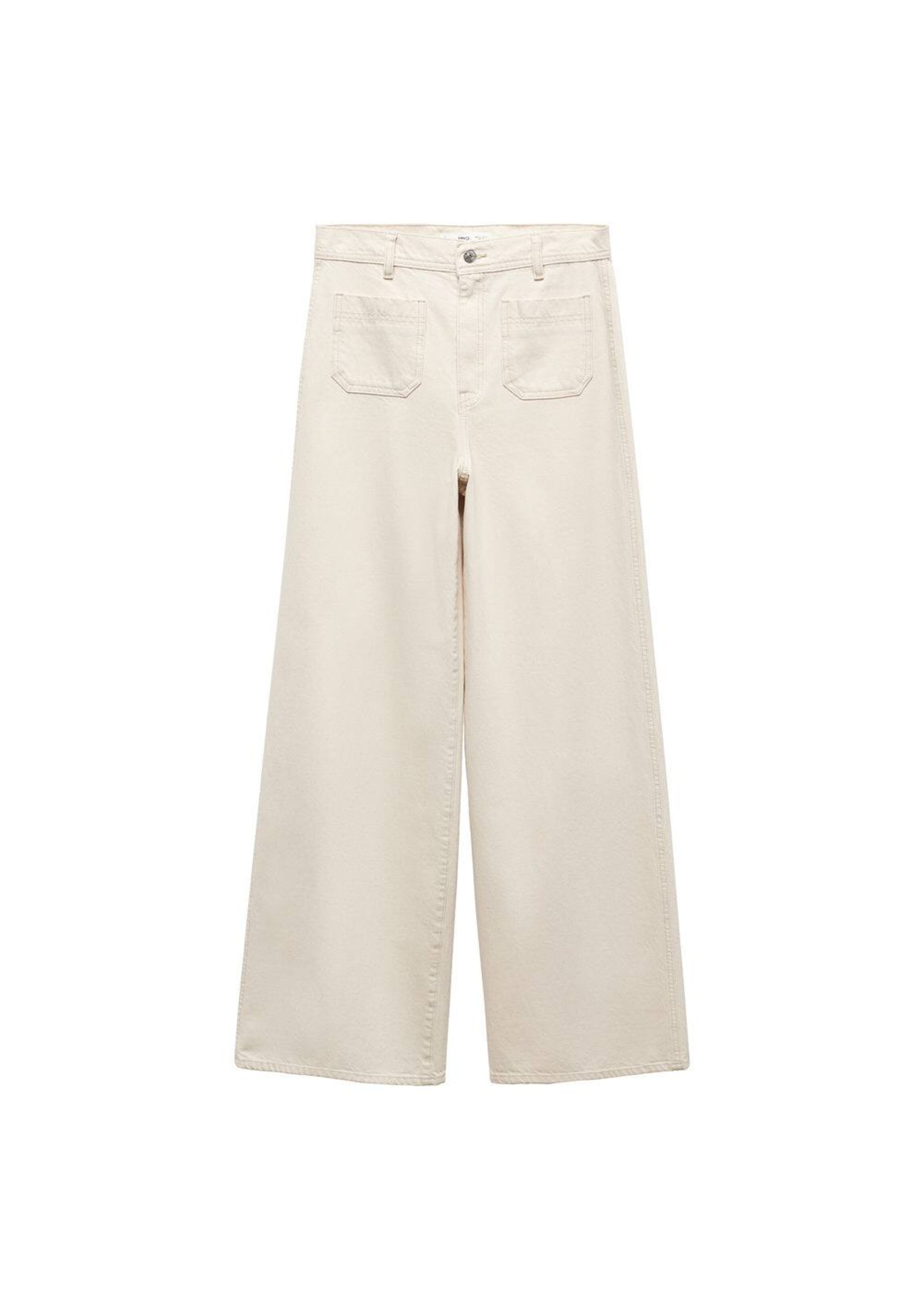 MANGO Wide leg Jeans 'Emma' pe Alb Denim | ABOUT YOU