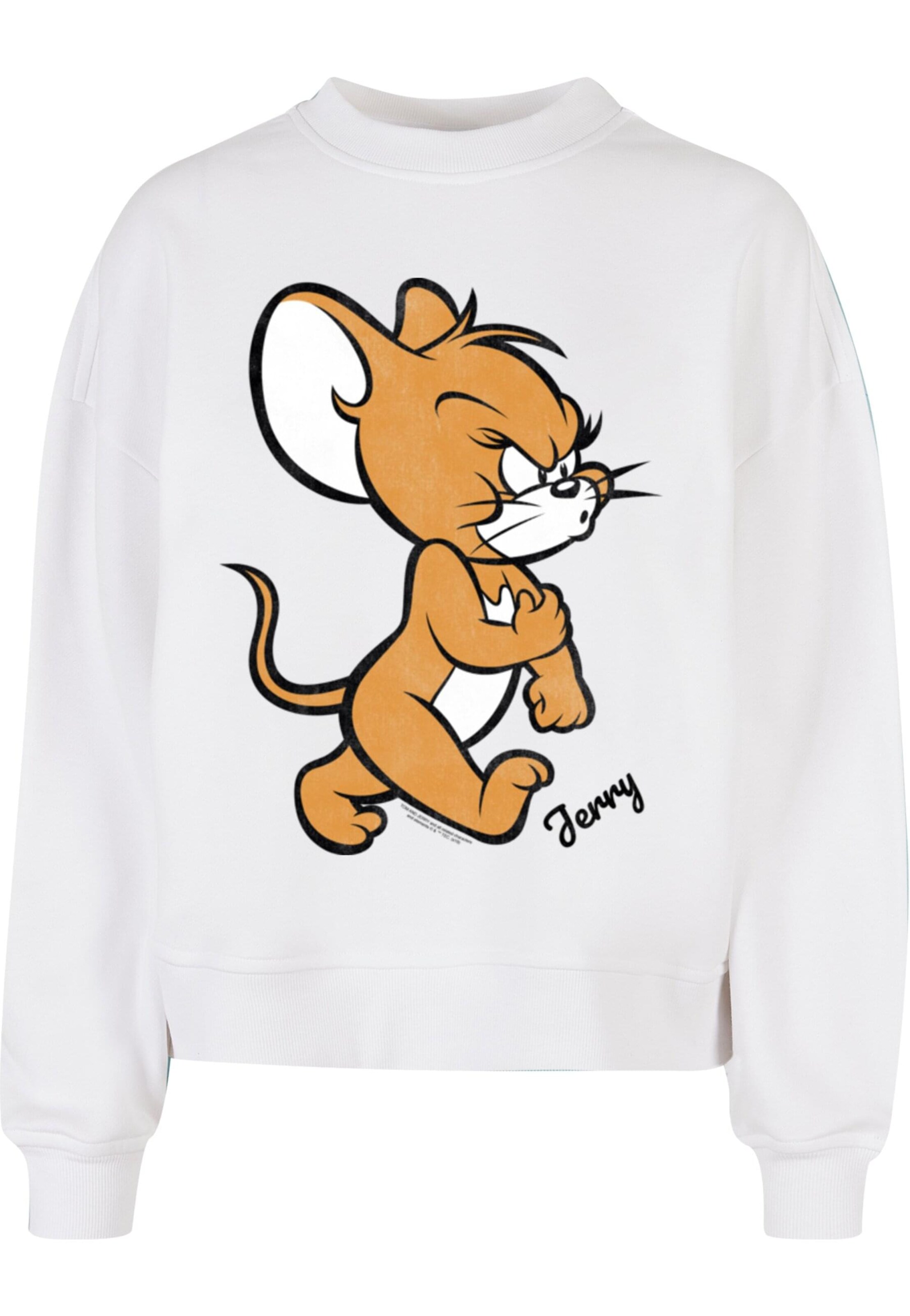 ABSOLUTE CULT Sweatshirt 'Tom & Jerry - Angry Mouse' in Weiß | ABOUT YOU