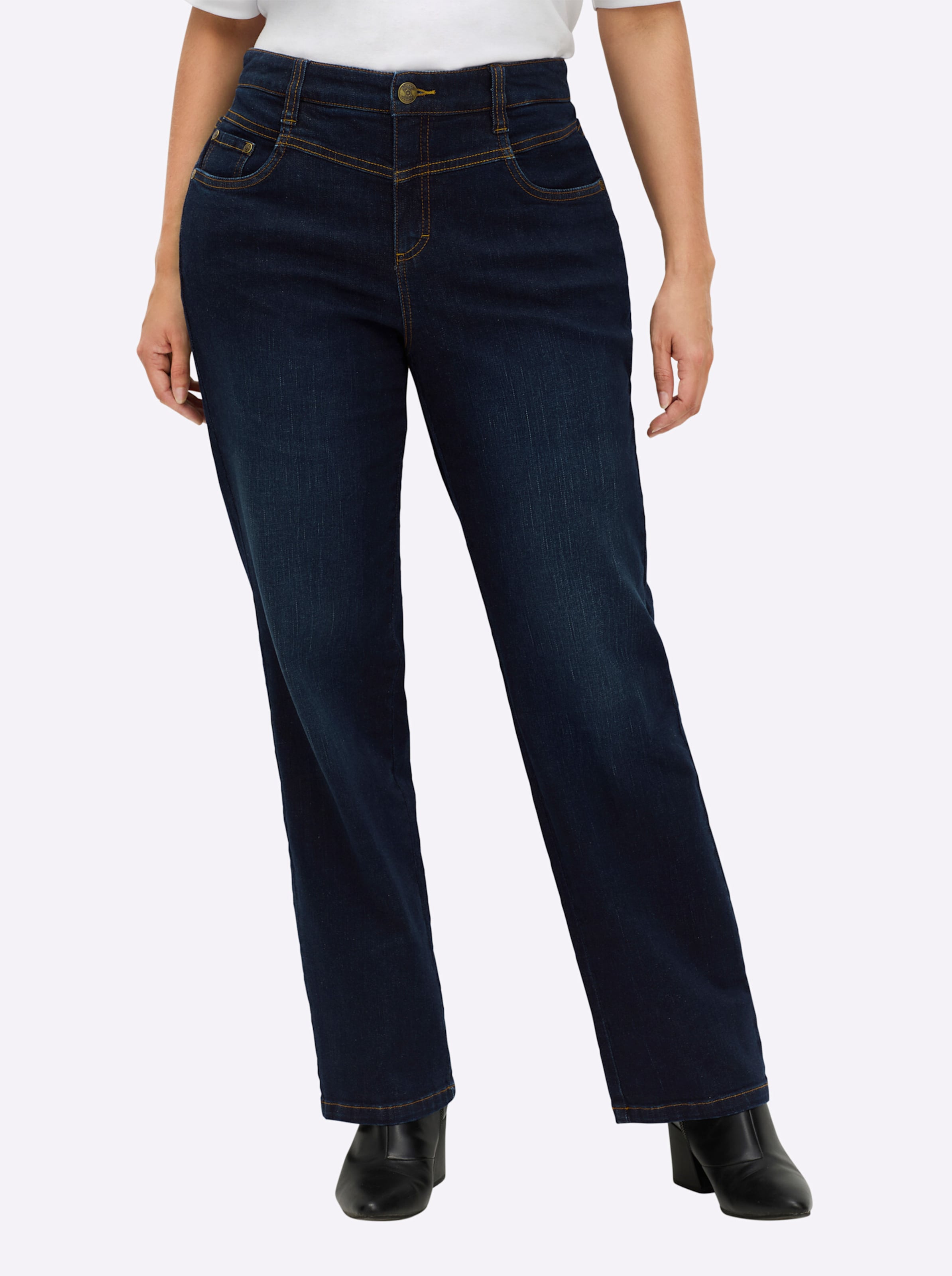 SHEEGO Regular Jeans in Dunkelblau | ABOUT YOU