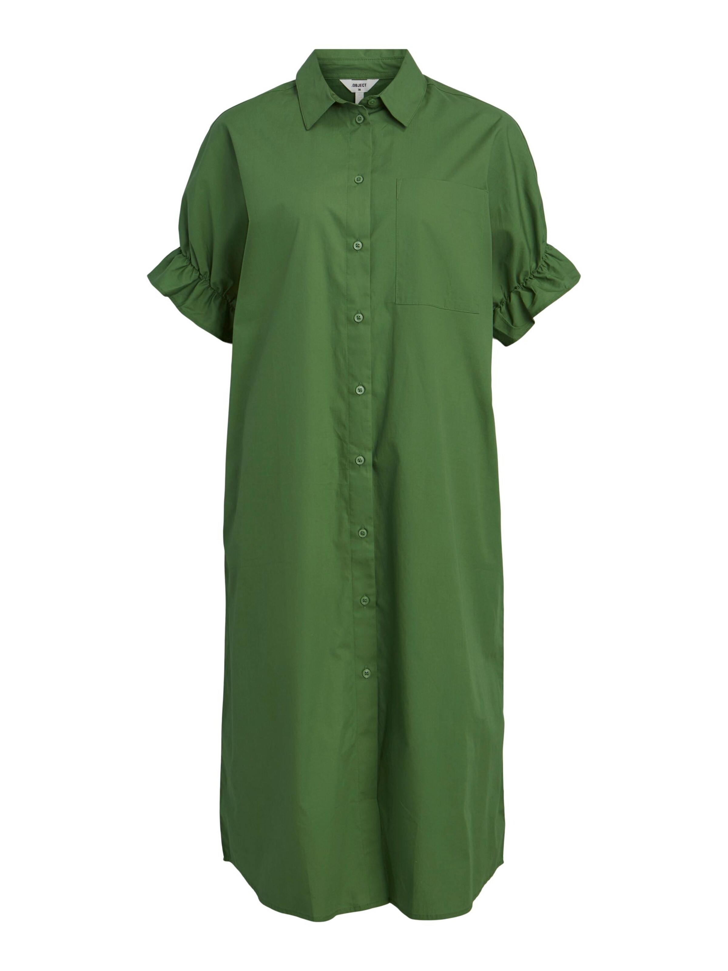 OBJECT Shirt Dress 'Dora' in Grass Green | ABOUT YOU