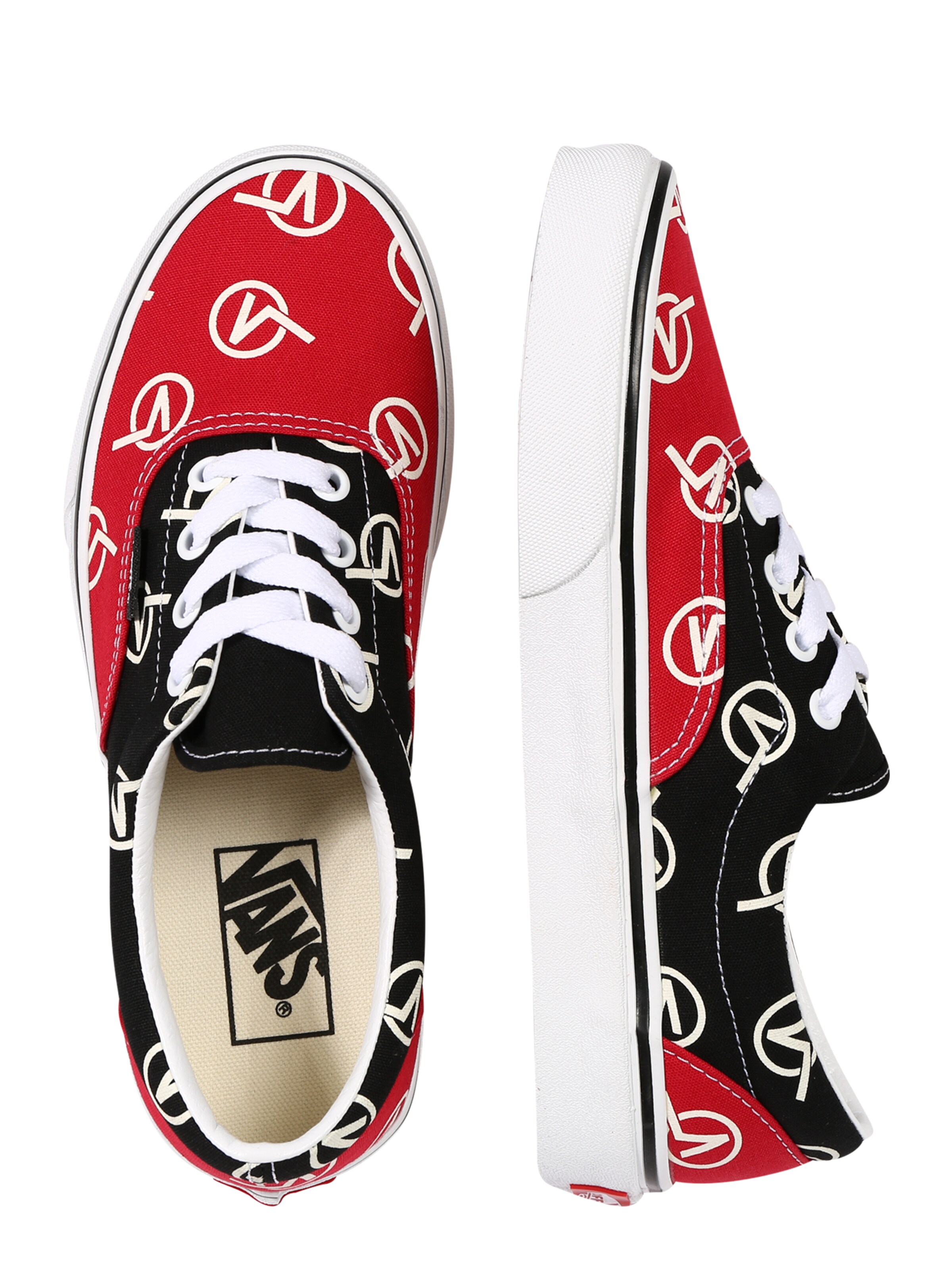 VANS Sapatilhas baixas 'Era' em vermelho / preto / branco natural ...