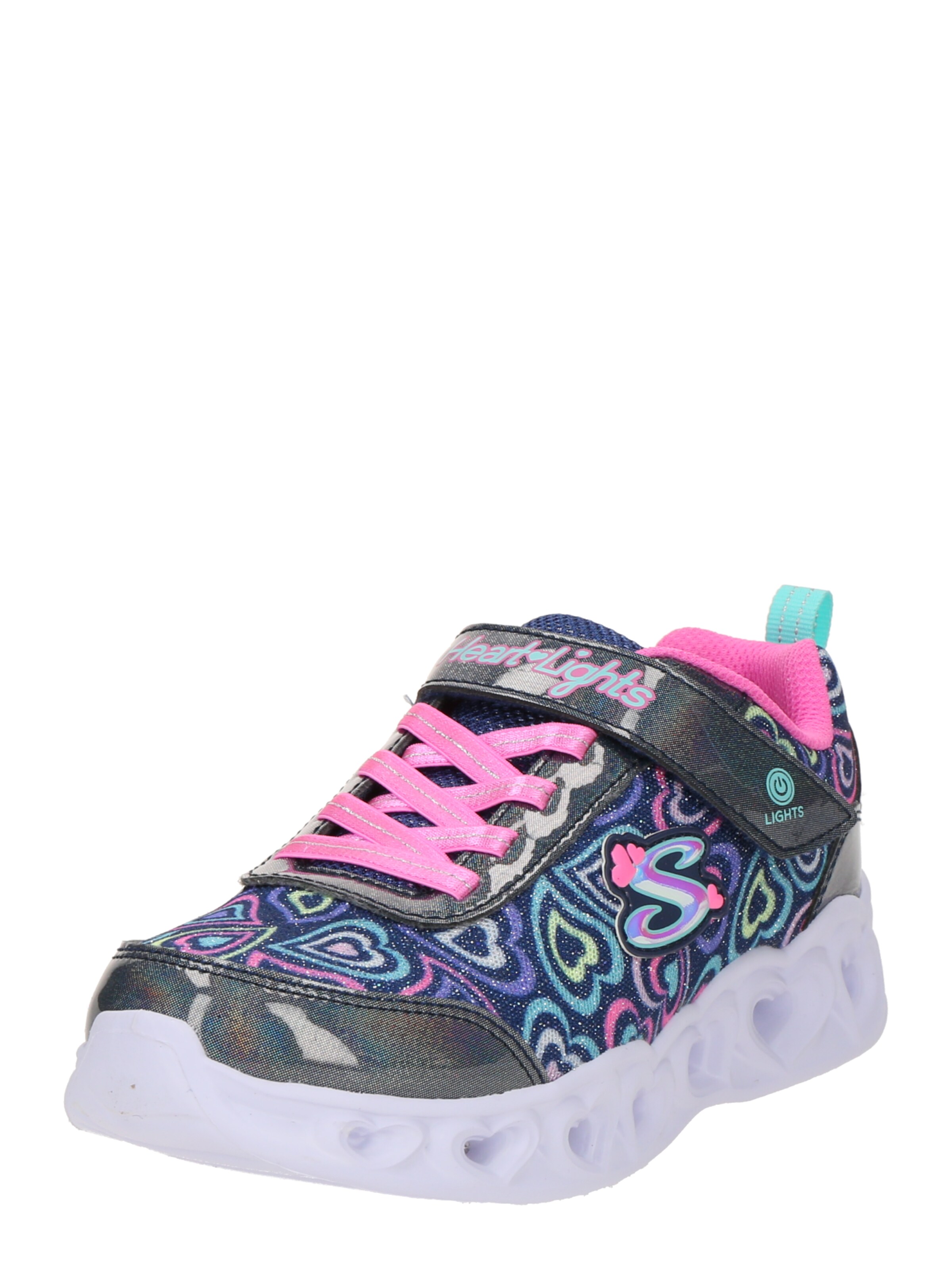 SKECHERS Sneaker 'HEART LIGHTS - BOOGIE LOVE' in Navy, Pastellblau ...