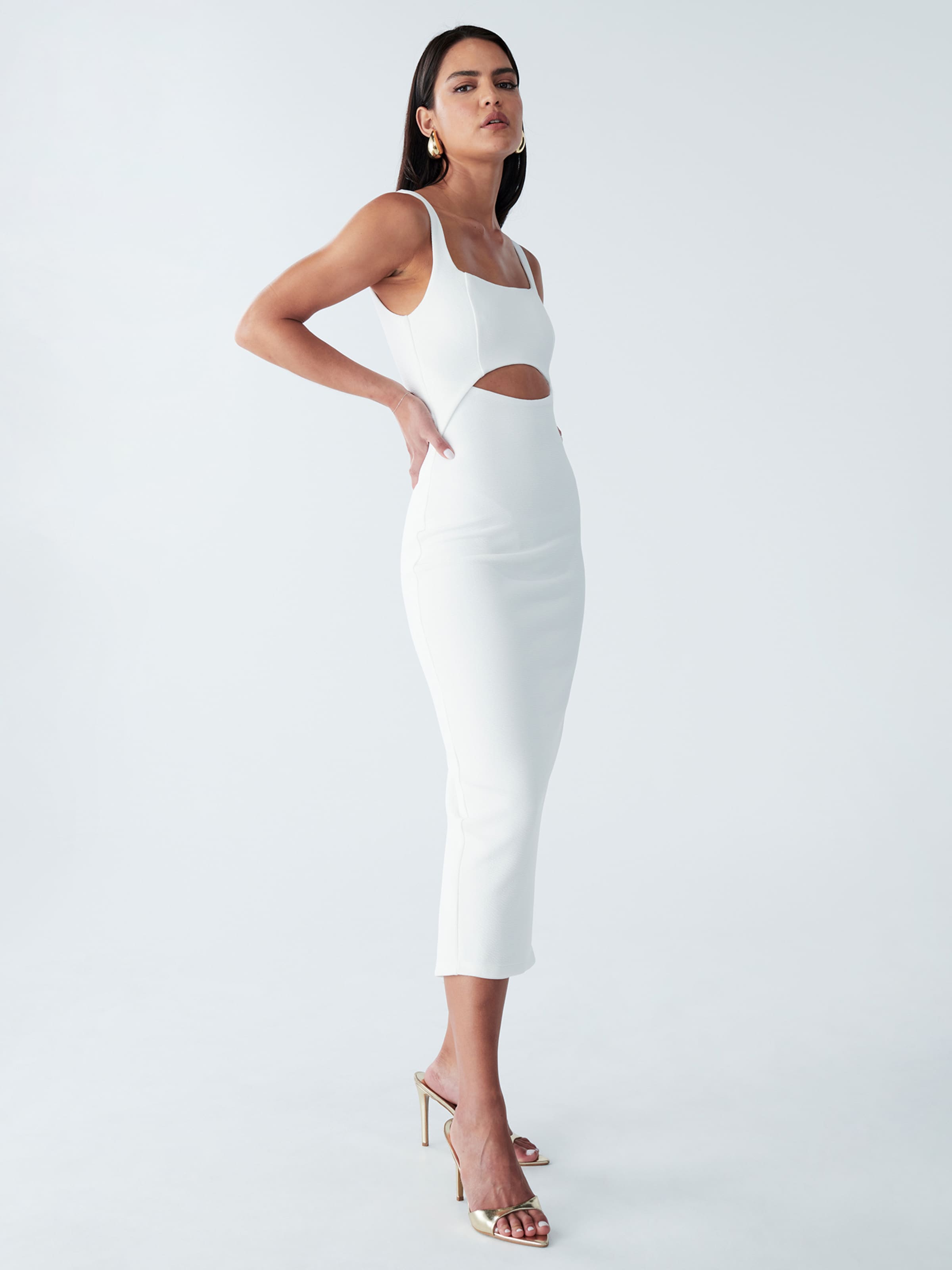 BWLDR Dress 'ADI MIDI DRESS' in White | ABOUT YOU