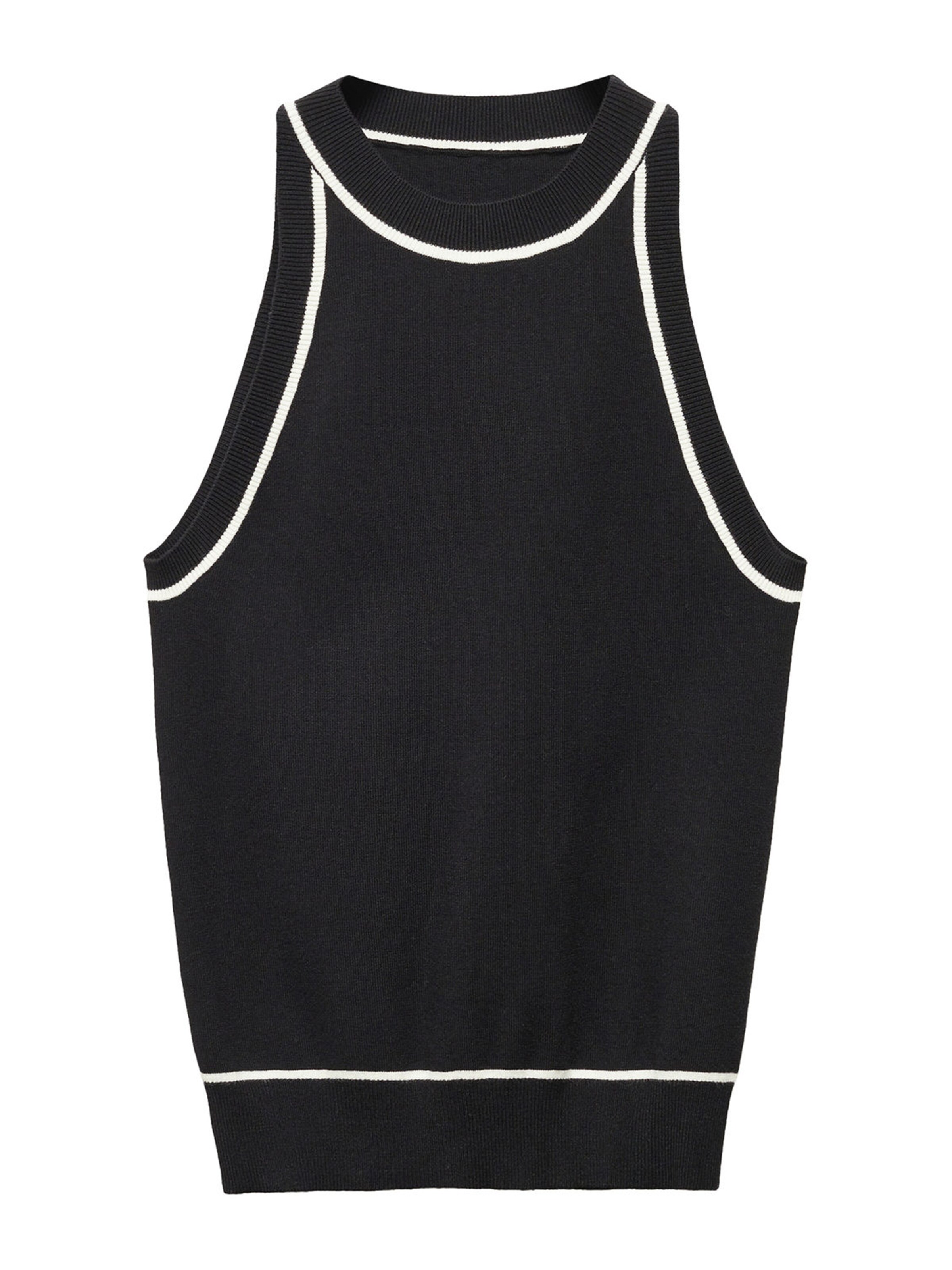 MANGO Top 'PIPING' in Schwarz | ABOUT YOU