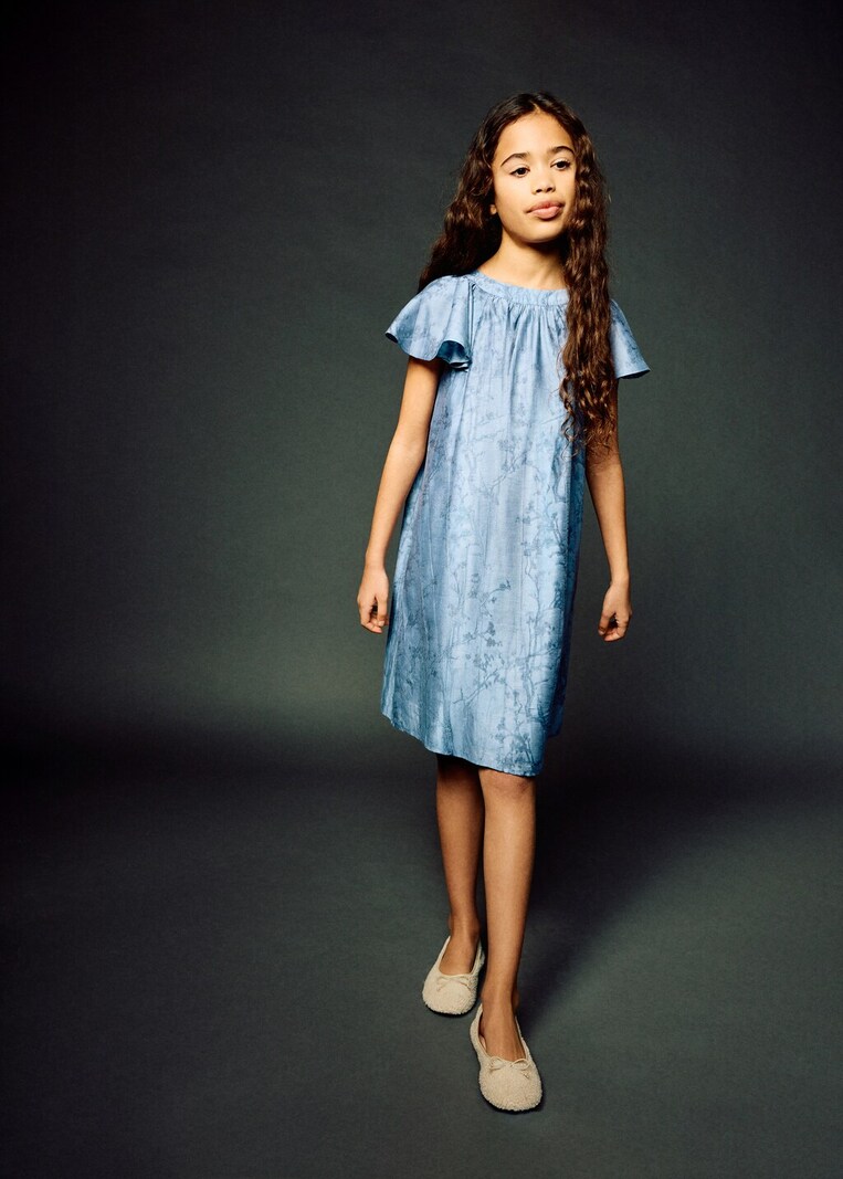 MANGO KIDS Kleid 'Sofia' in Rauchblau, Royalblau | ABOUT YOU