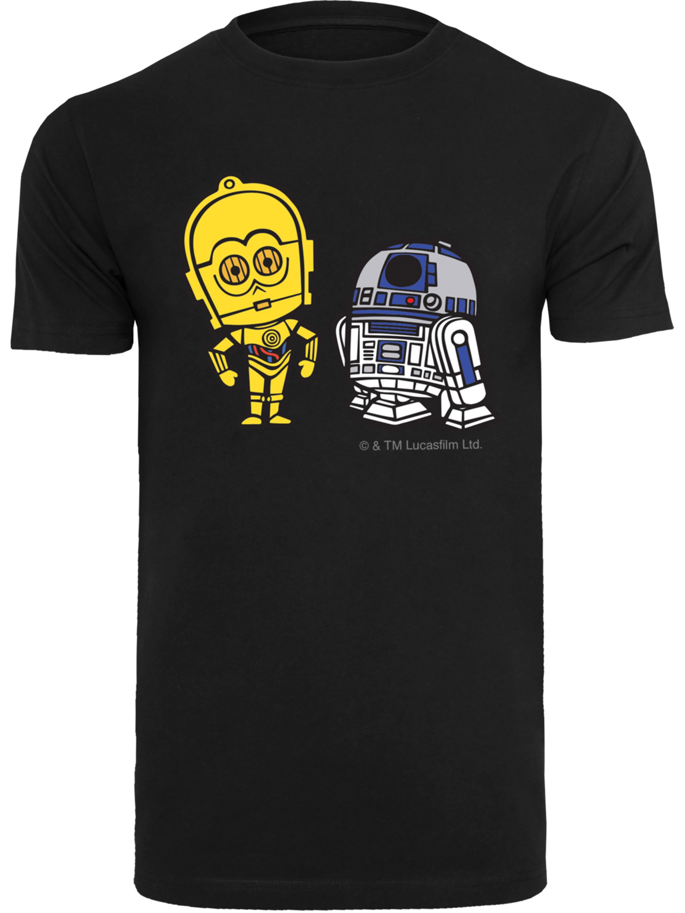F4NT4STIC T-Shirt 'Star Wars Resistance Droids Chest' in Schwarz ...