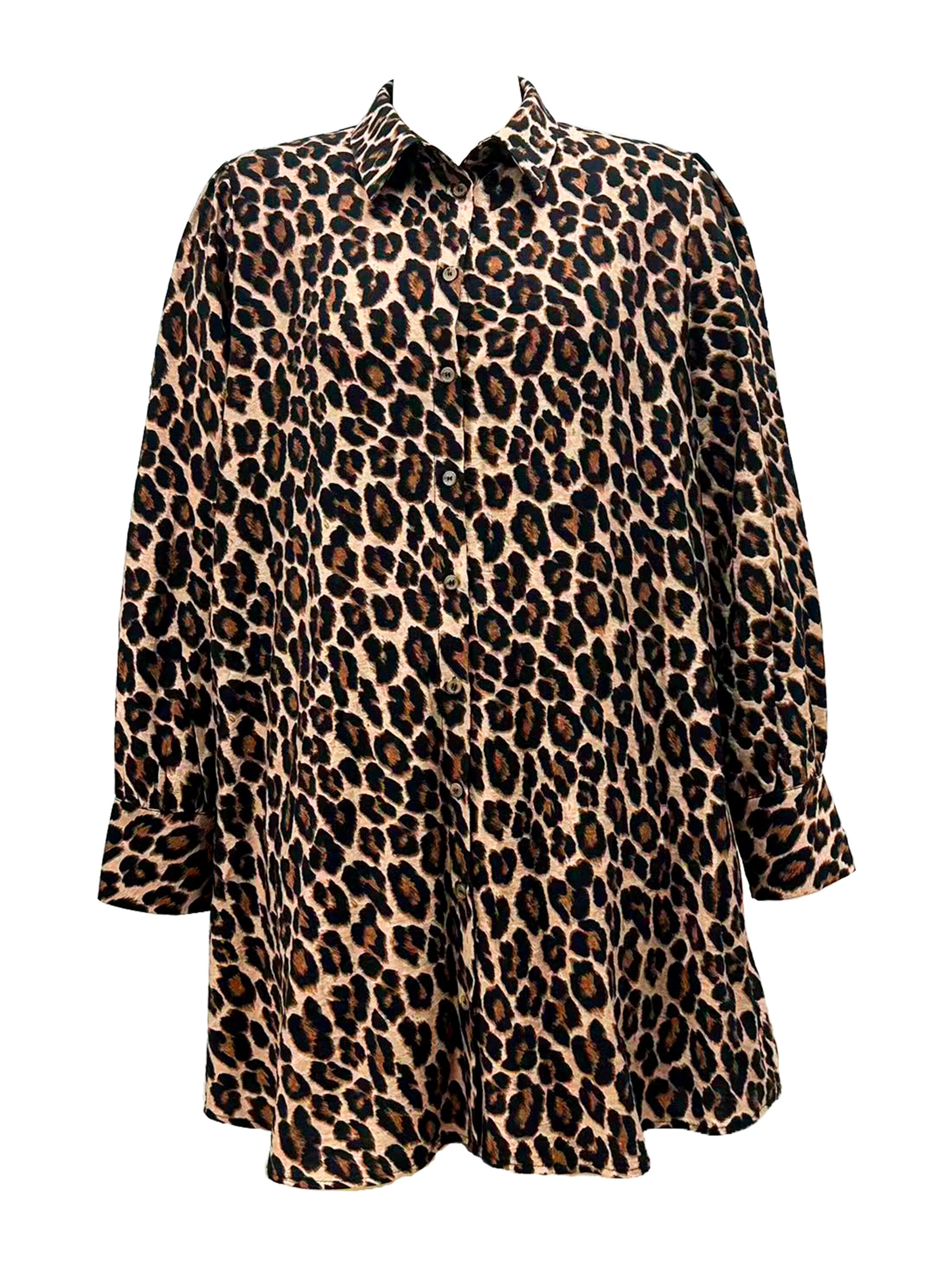 GINI LONDON Minikleid 'Gini Animal Print Oversized' in Braun | ABOUT YOU