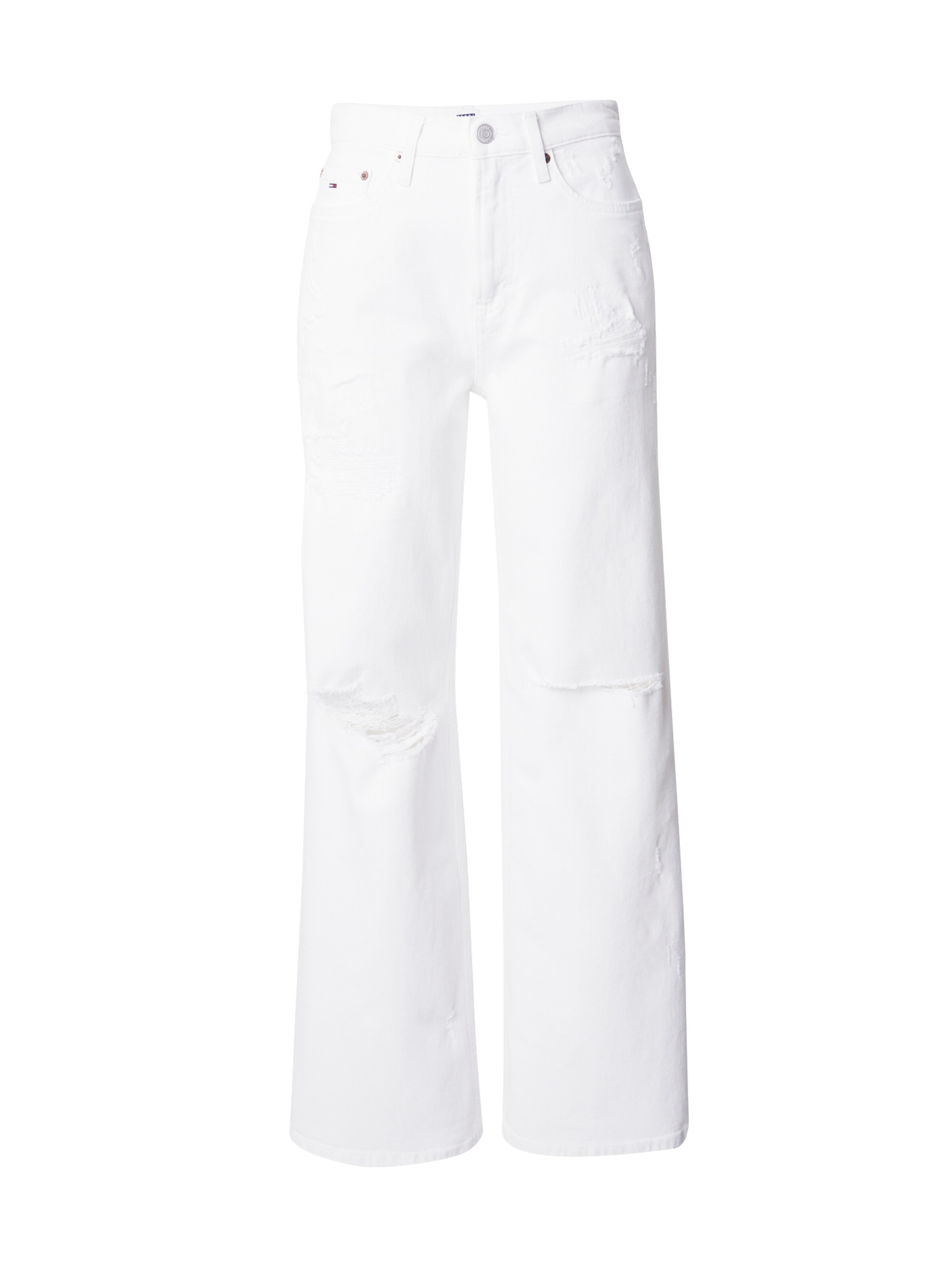 Tommy Jeans Perna larga Calças de ganga 'CLAIRE WIDE LEG' em Branco ...