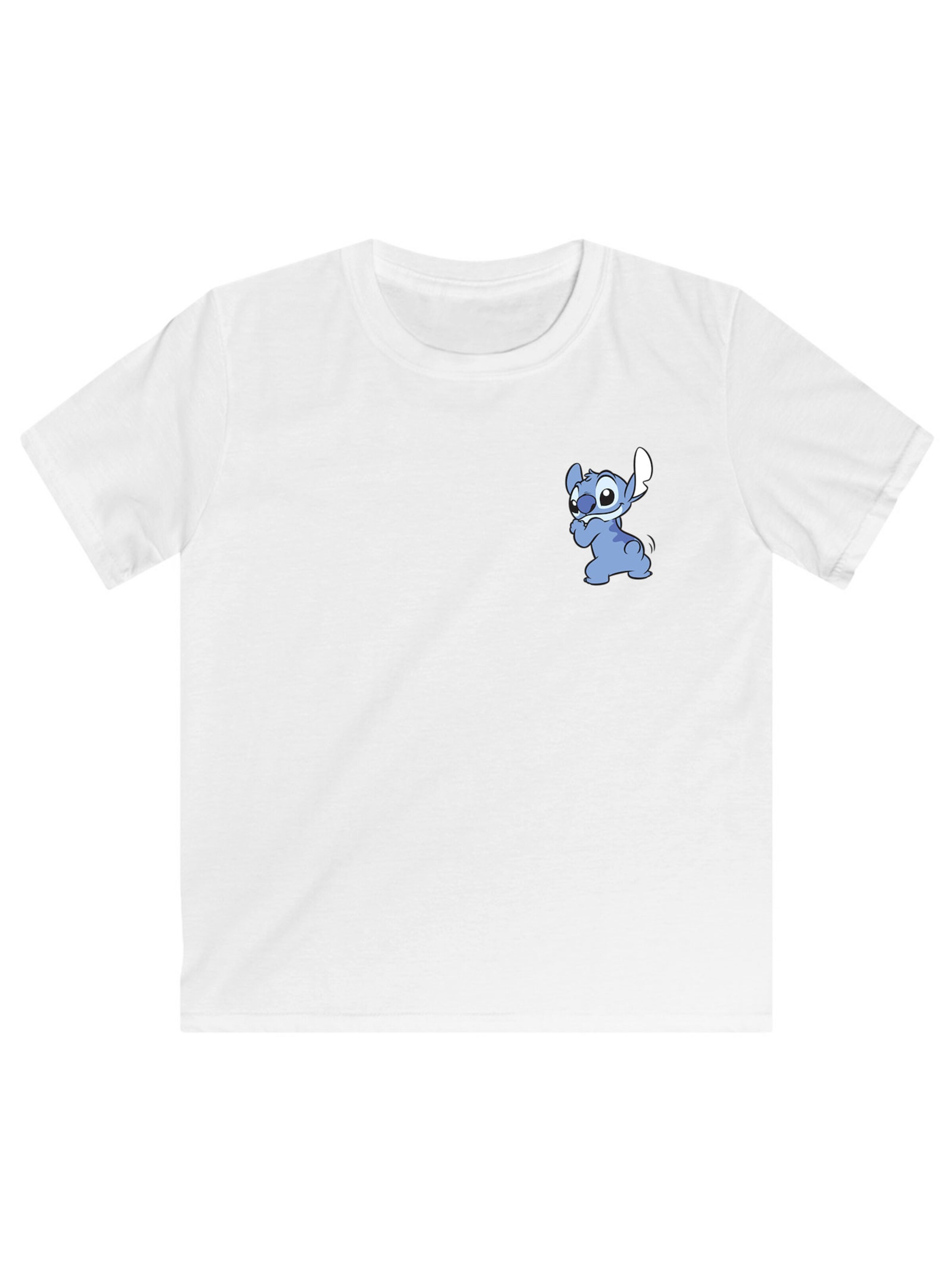 F4NT4STIC Shirt 'Lilo And Stitch Stitch Backside' in Weiß | ABOUT YOU