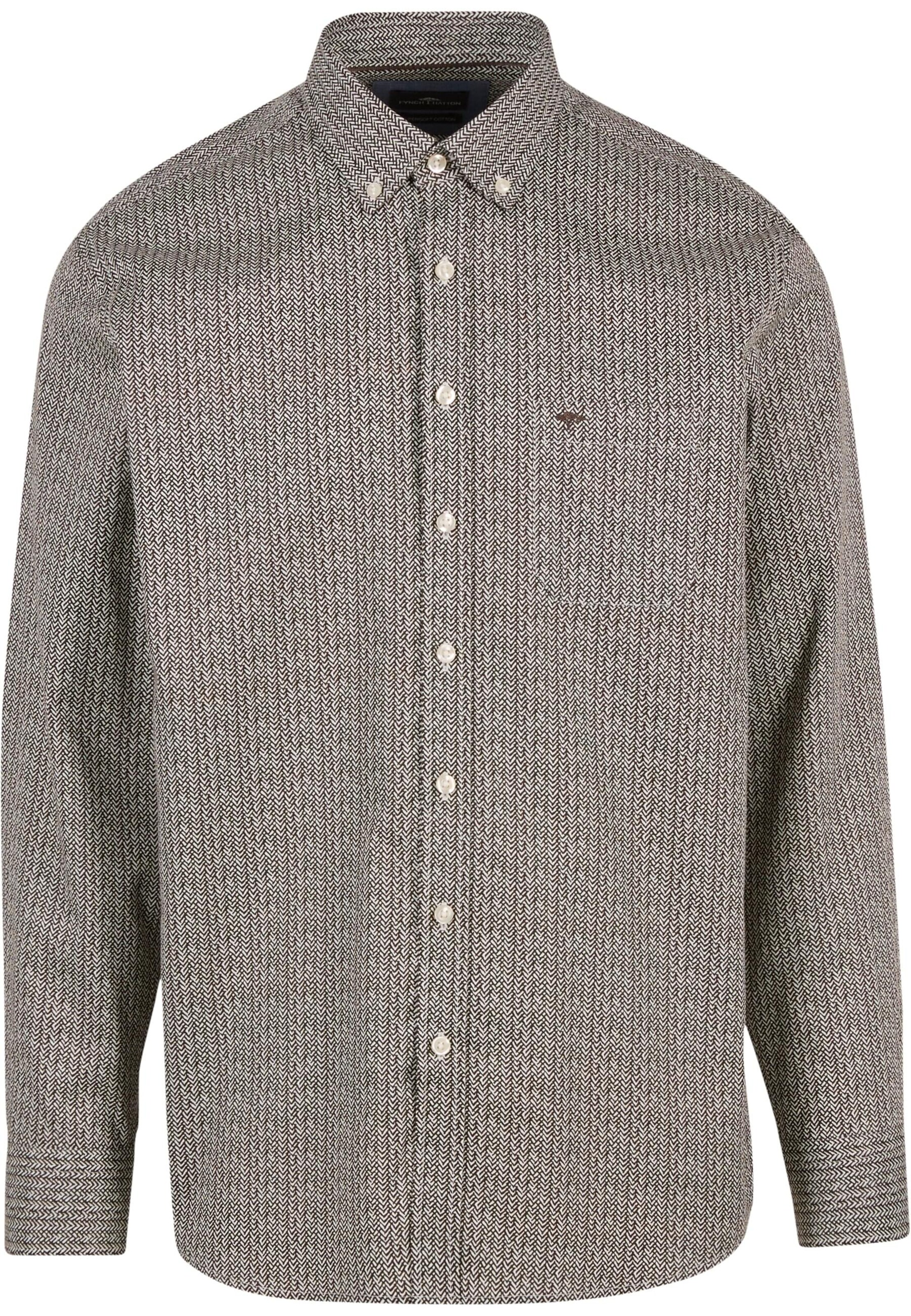 FYNCH-HATTON Comfort fit Overhemd in Donkerbruin | ABOUT YOU