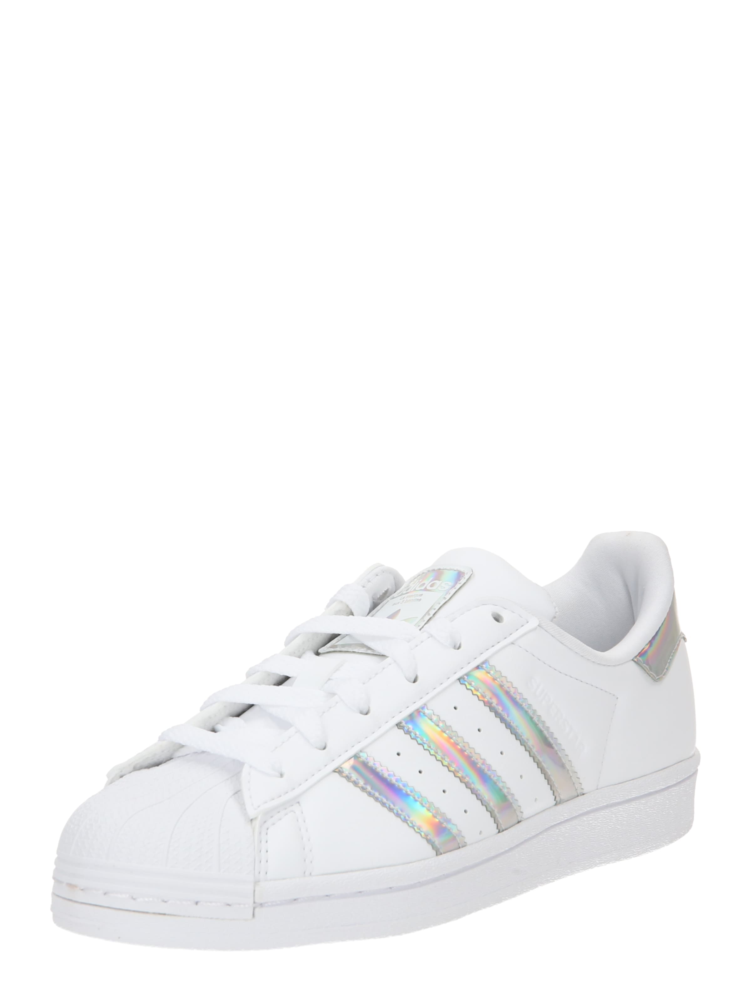 Girl's White Metallic Adidas Originals Superstar Life Style, 50% OFF
