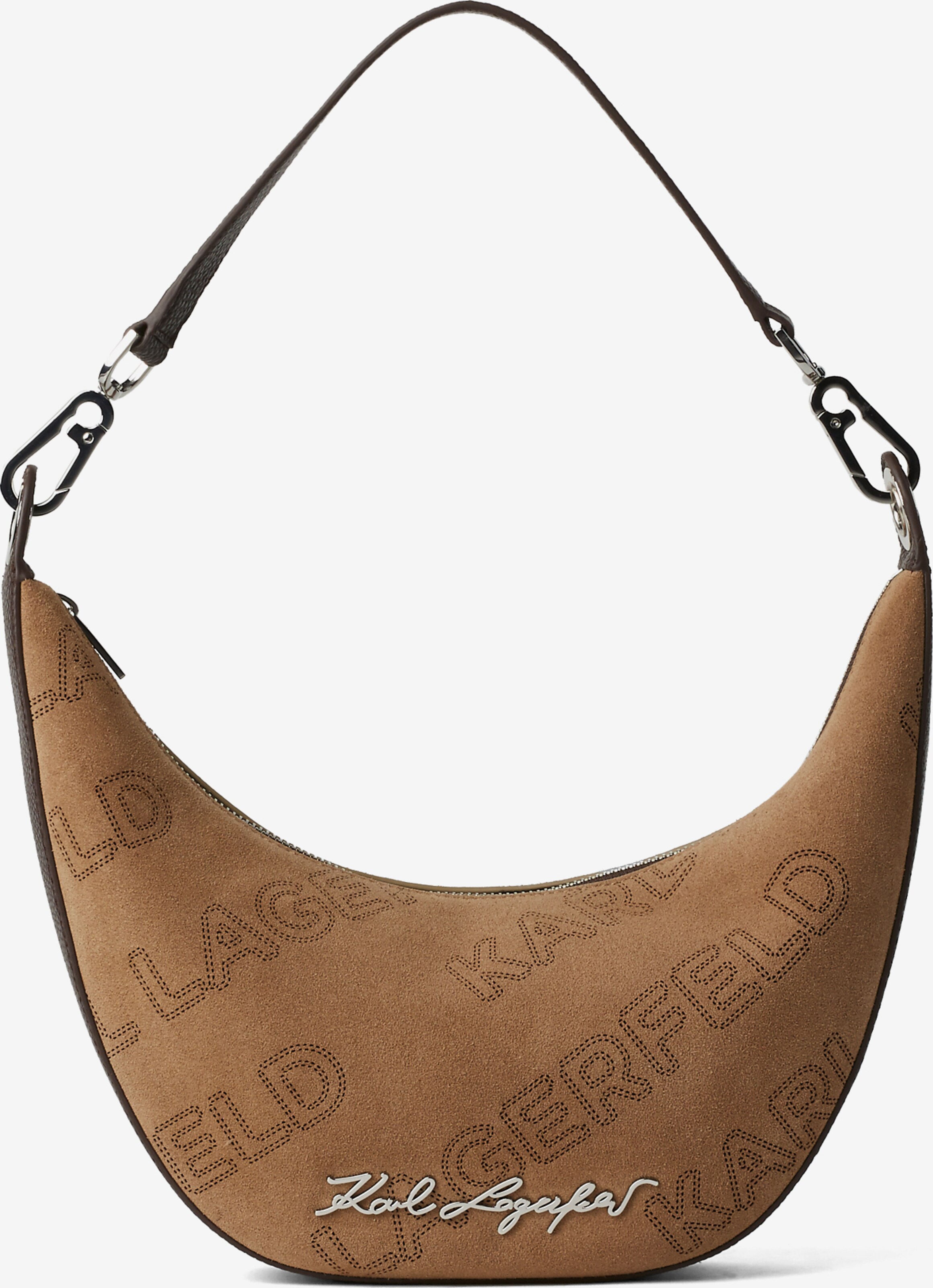 Karl Lagerfeld Mala de ombro 'Pebble' em Castanho Claro | ABOUT YOU