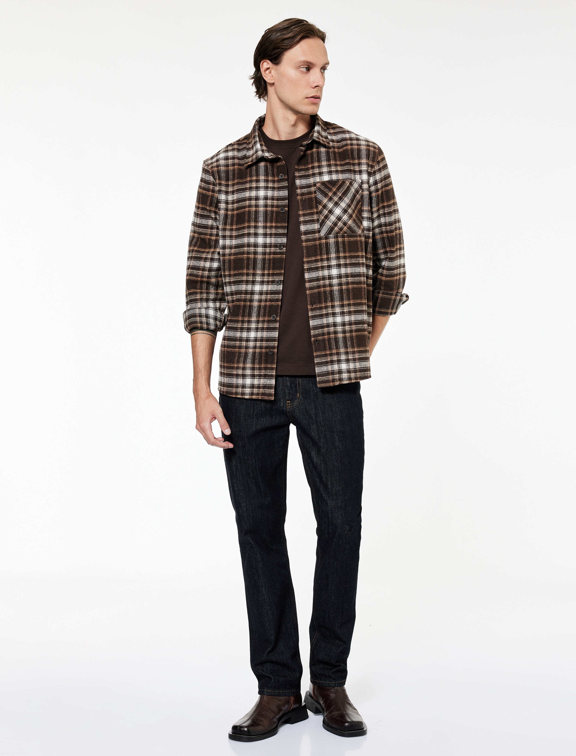 Koton Regular Fit Hemd in Braun | ABOUT YOU