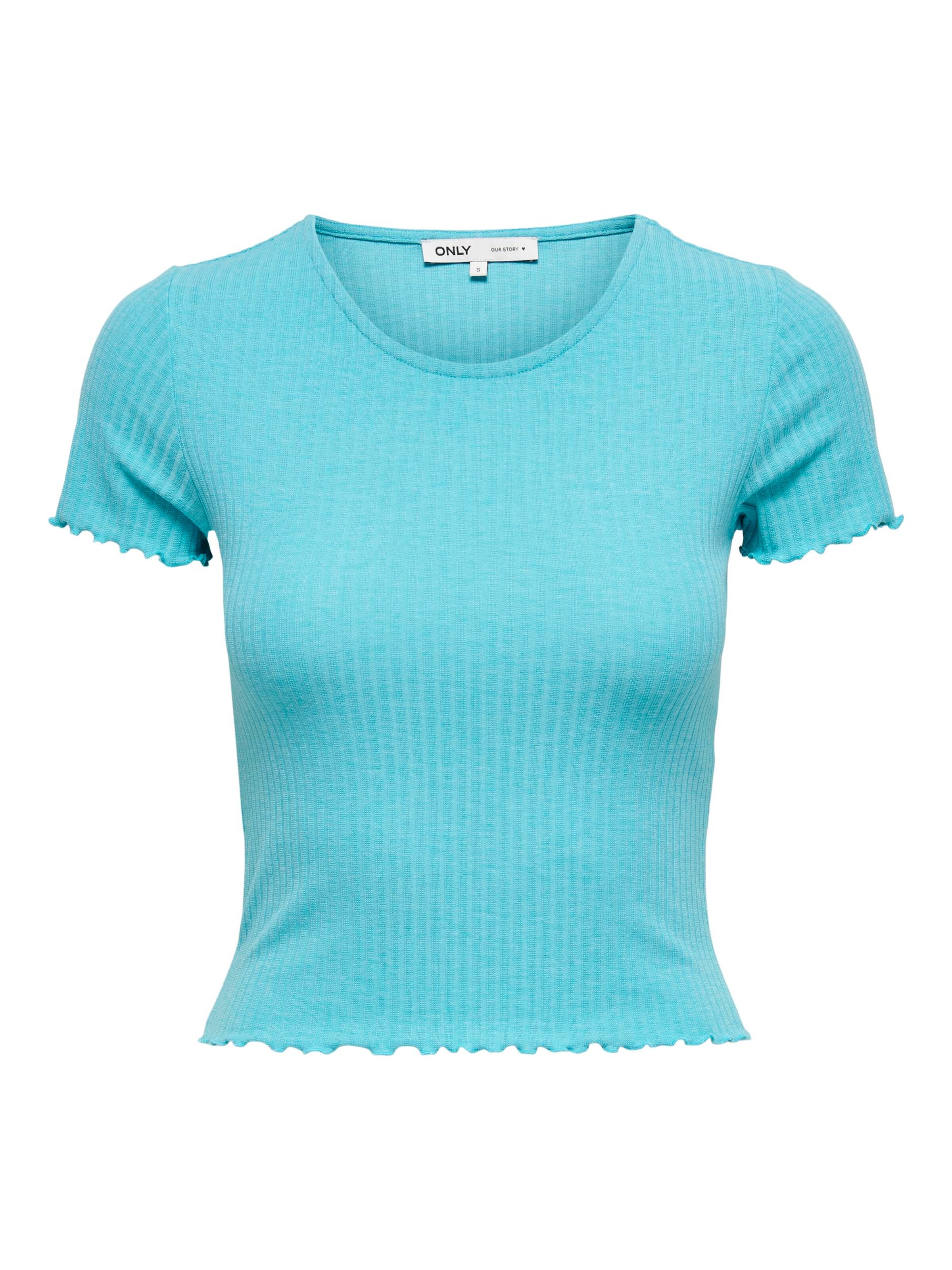 ONLY Tricou 'EMMA' pe Albastru Aqua | ABOUT YOU