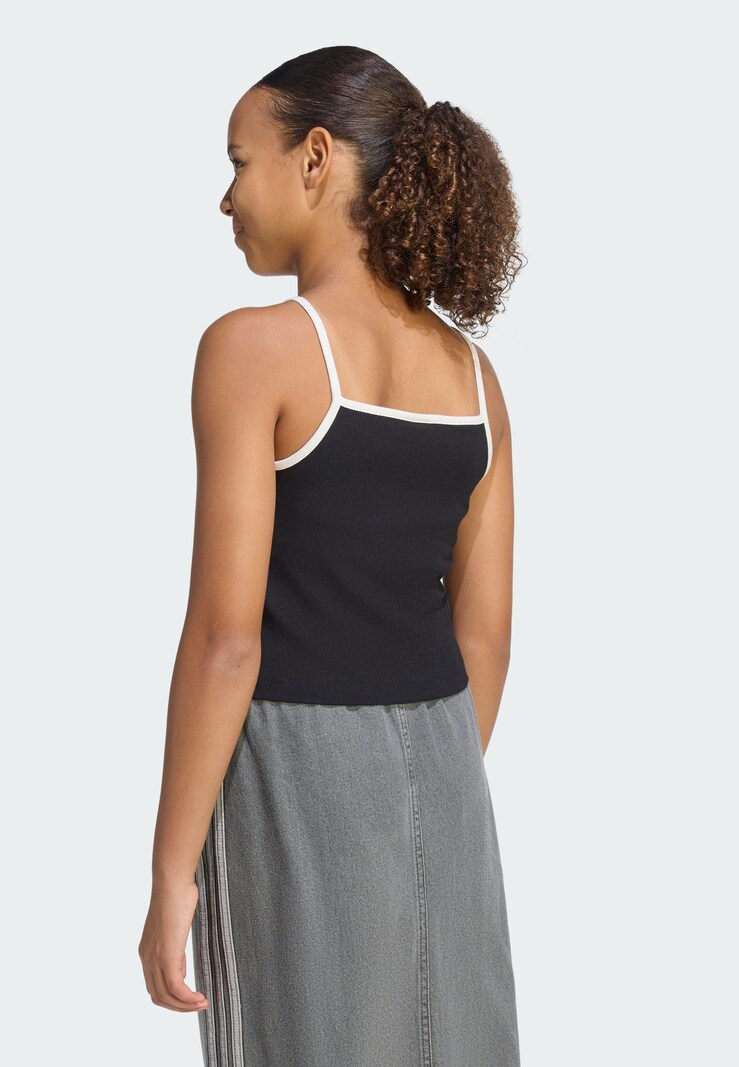 ADIDAS ORIGINALS Top 'SLIM MINI RIB TANK' vo farbe Čierna | ABOUT YOU