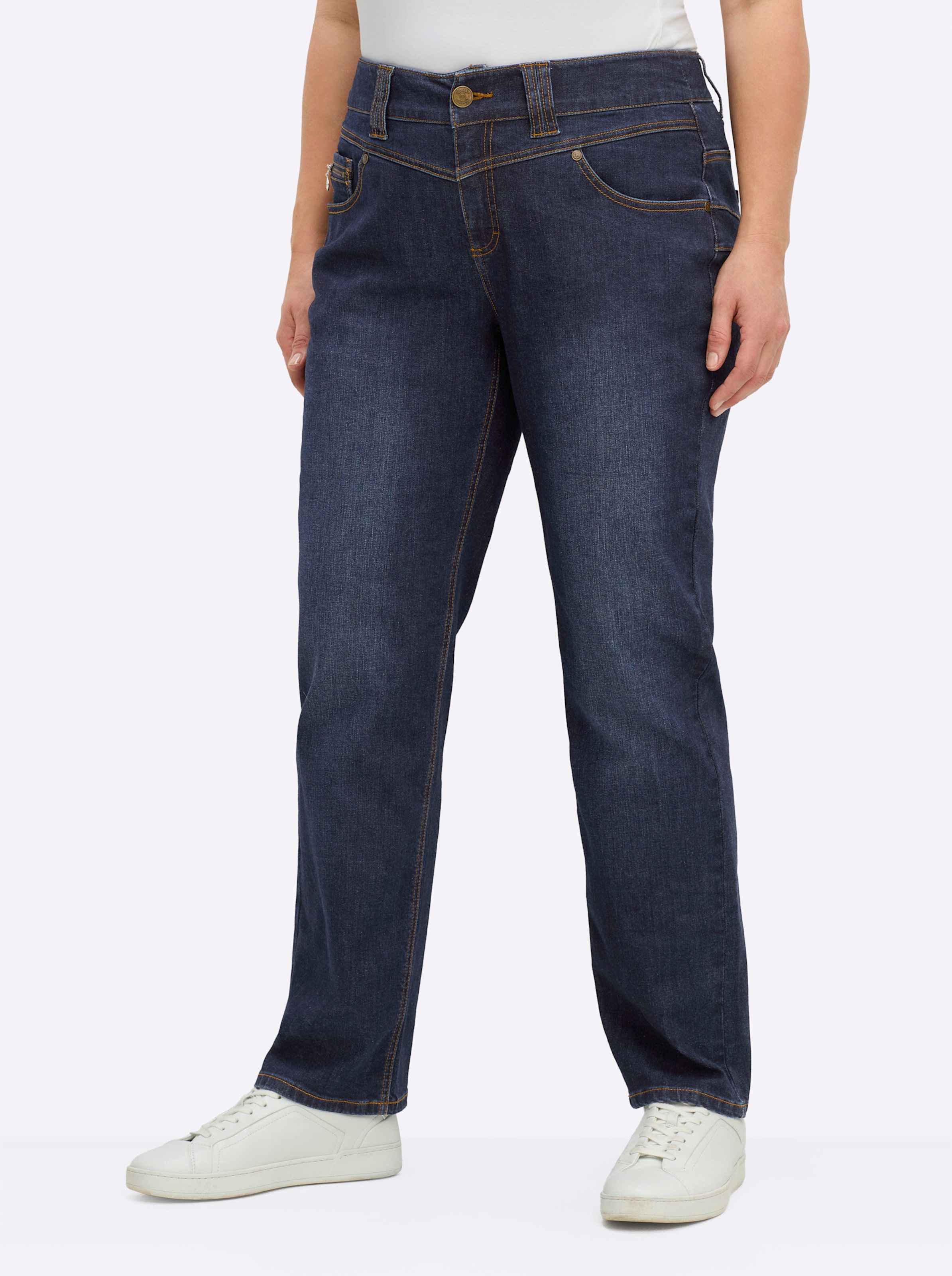 SHEEGO Regular Jeans in Dunkelblau | ABOUT YOU