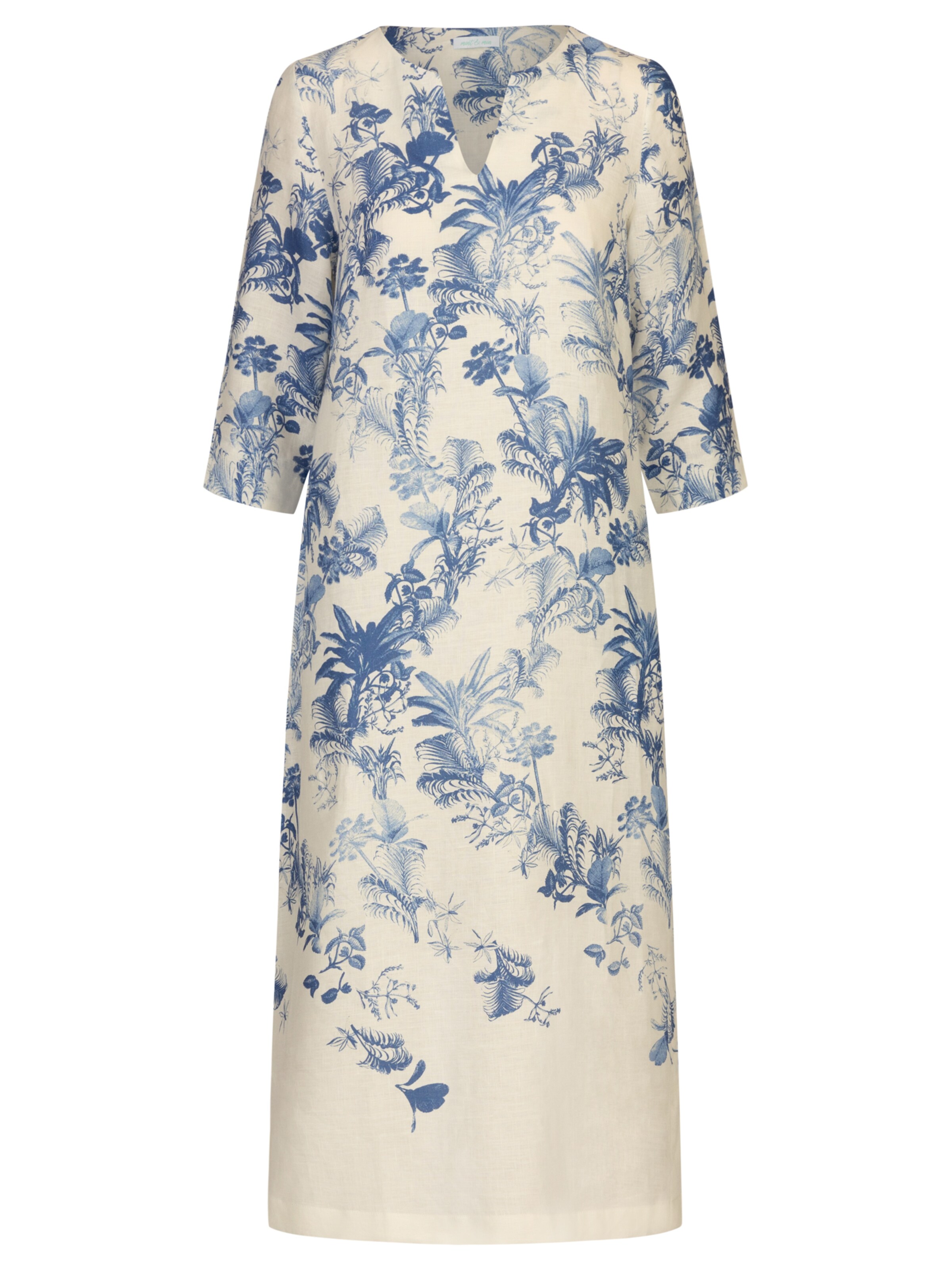 mint & mia Langes Tunika Leinen Kleid in Weiß | ABOUT YOU