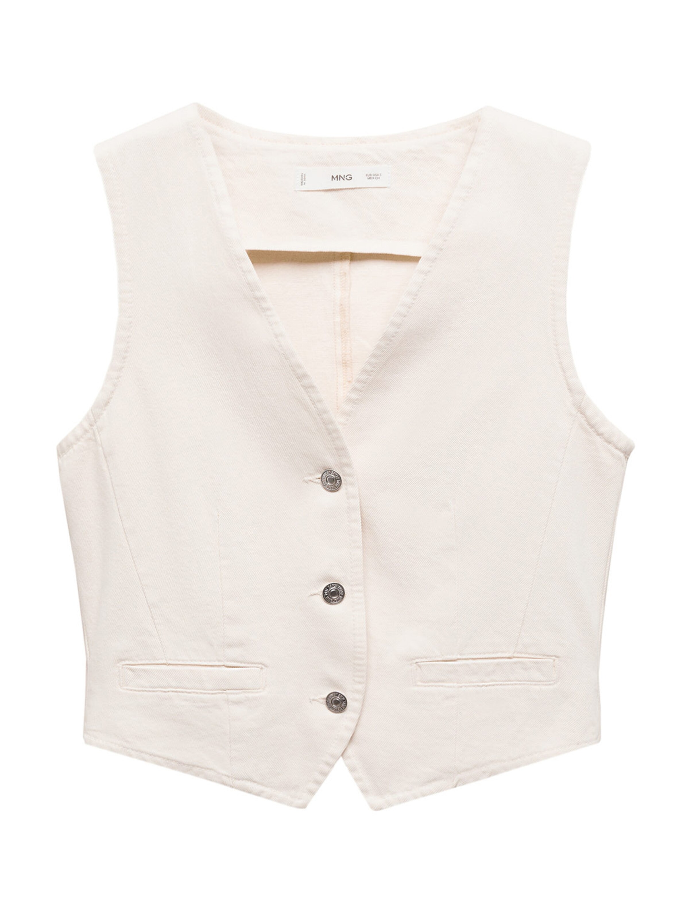 MANGO Prsluk od odijela 'TAYLOR' | Vuneno Bijela boja | ABOUT YOU